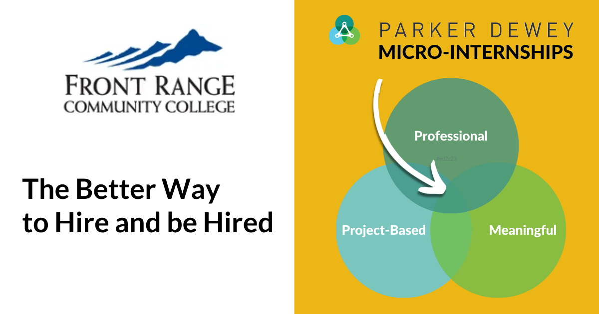 Front Range Community College Students | Join Parker Dewey for Flexible, Paid Experience